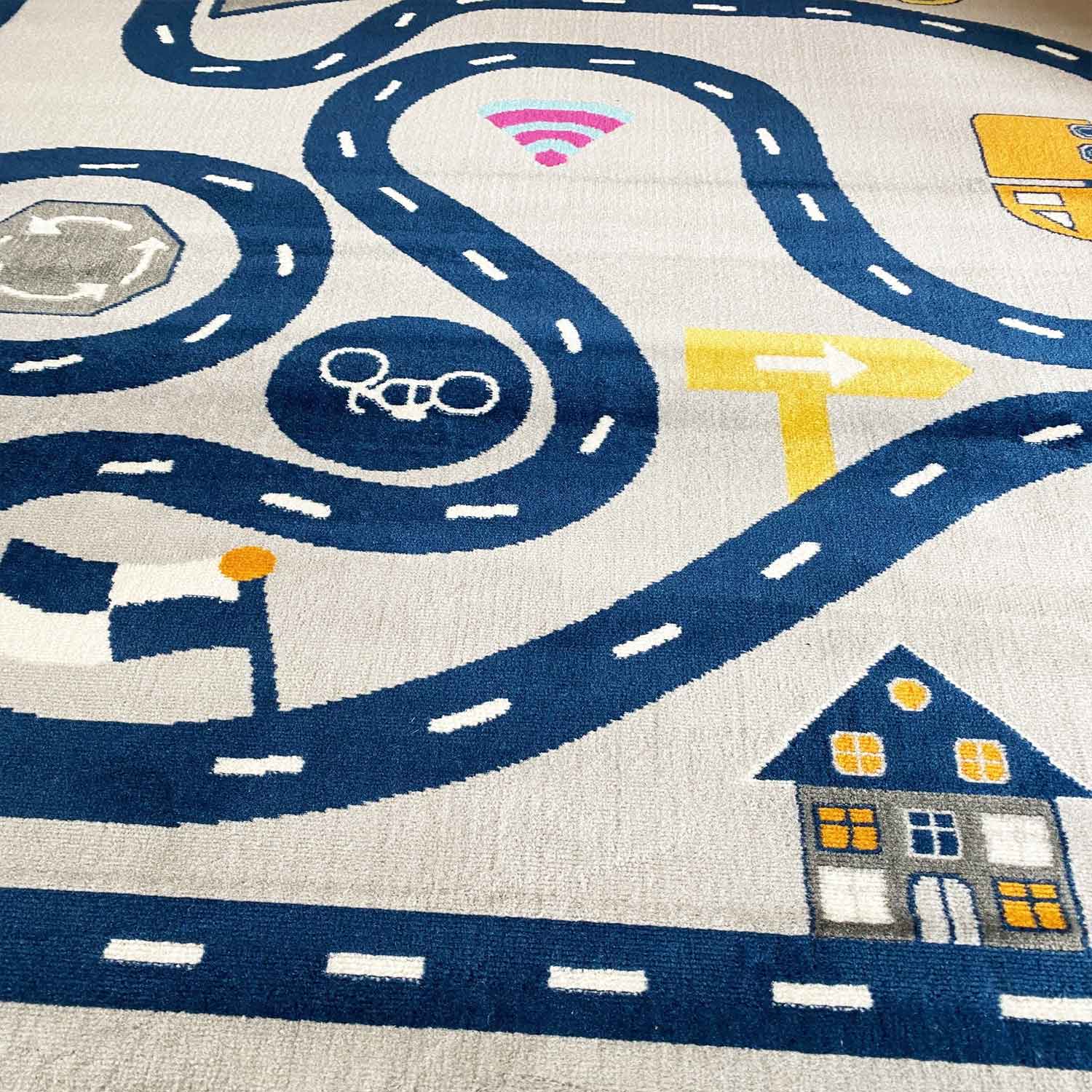 Kinderteppich Spielteppich Straße Auto Verkehr | Teppich für ...