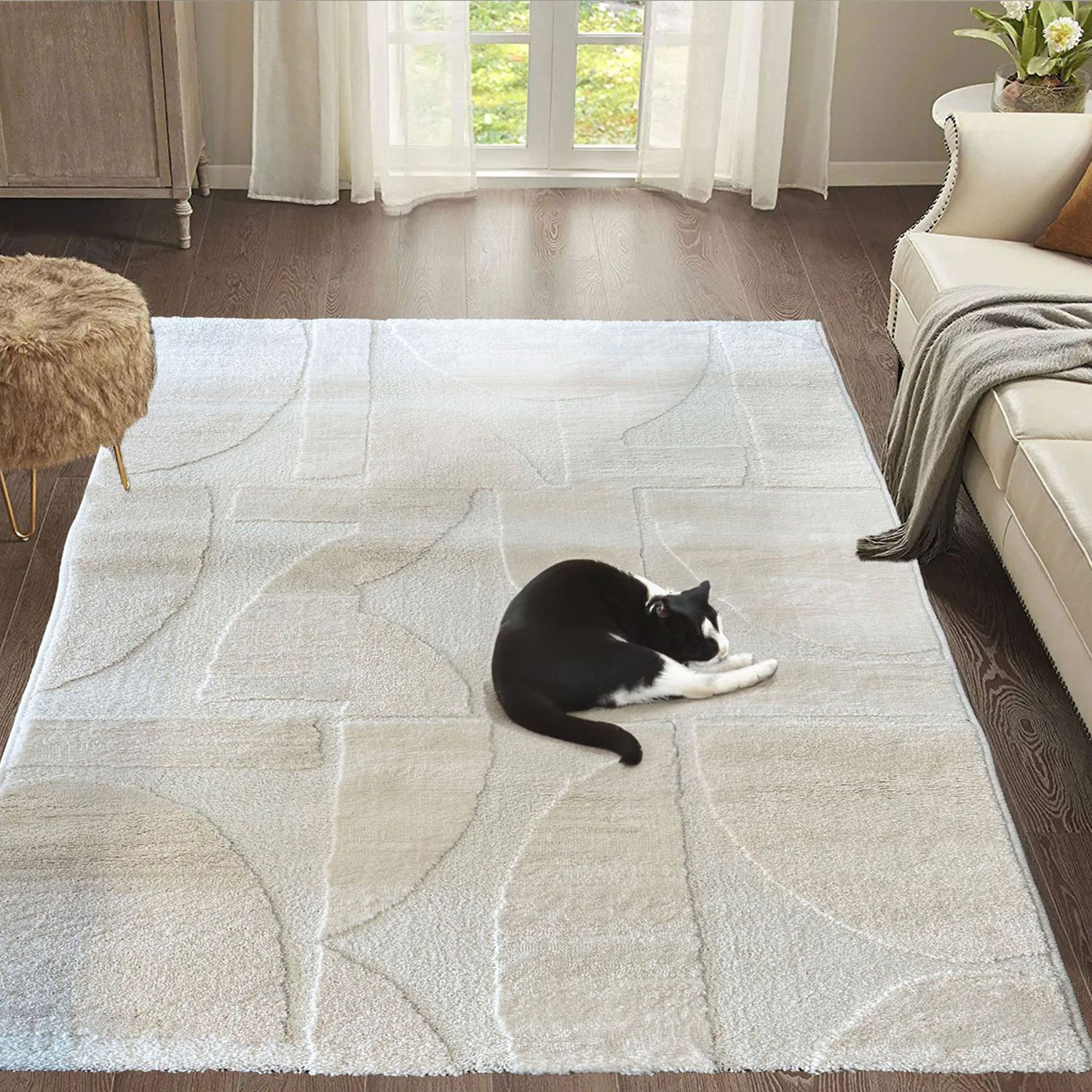 Moderne Teppiche Wohnzimmer Schlafzimmer Boho Optik Skandinavisch ...