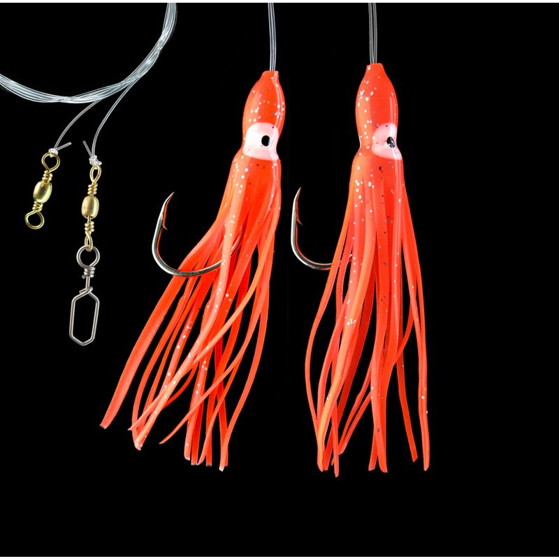 DEGA Octopus-Paternoster mit 2 Seitenarmen Japan Rot | Angeln-Jagen-Outdoor