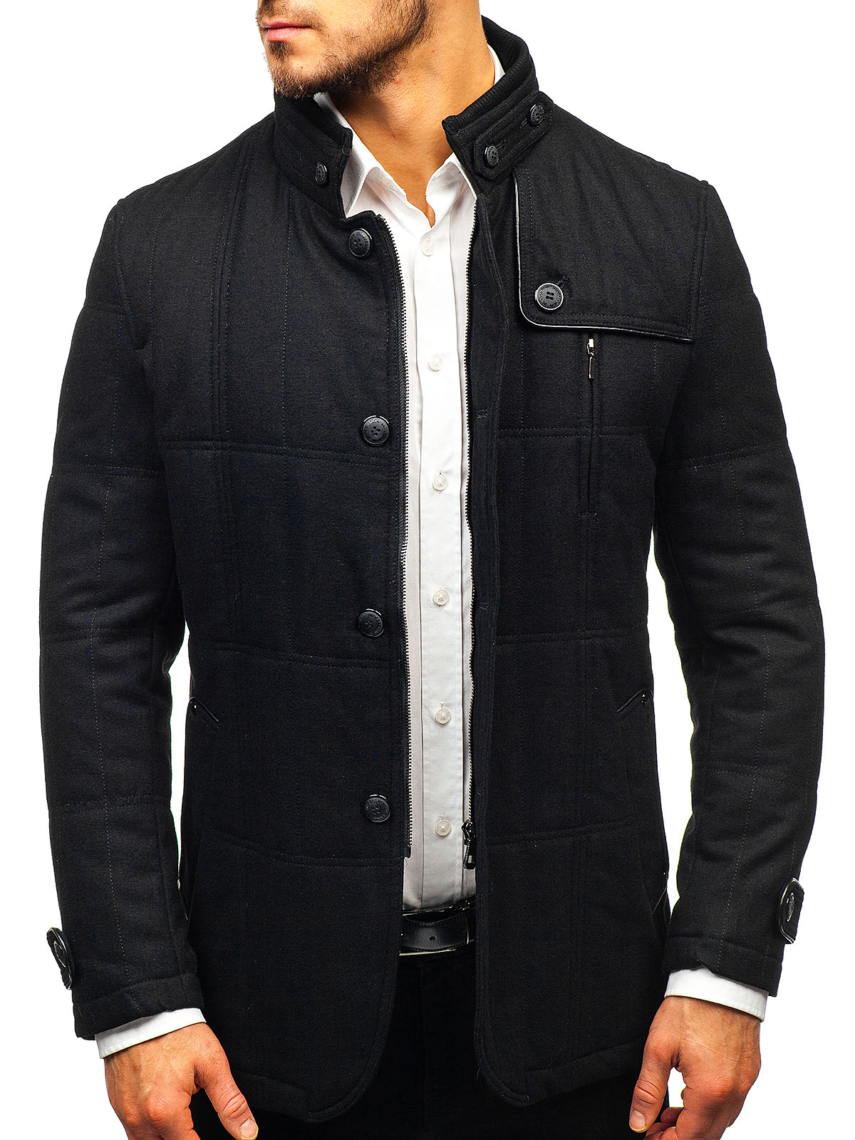 Mantel Übergangsjacke Sakko Coat Casual Jacke Winter Herren Mix BOLF ...