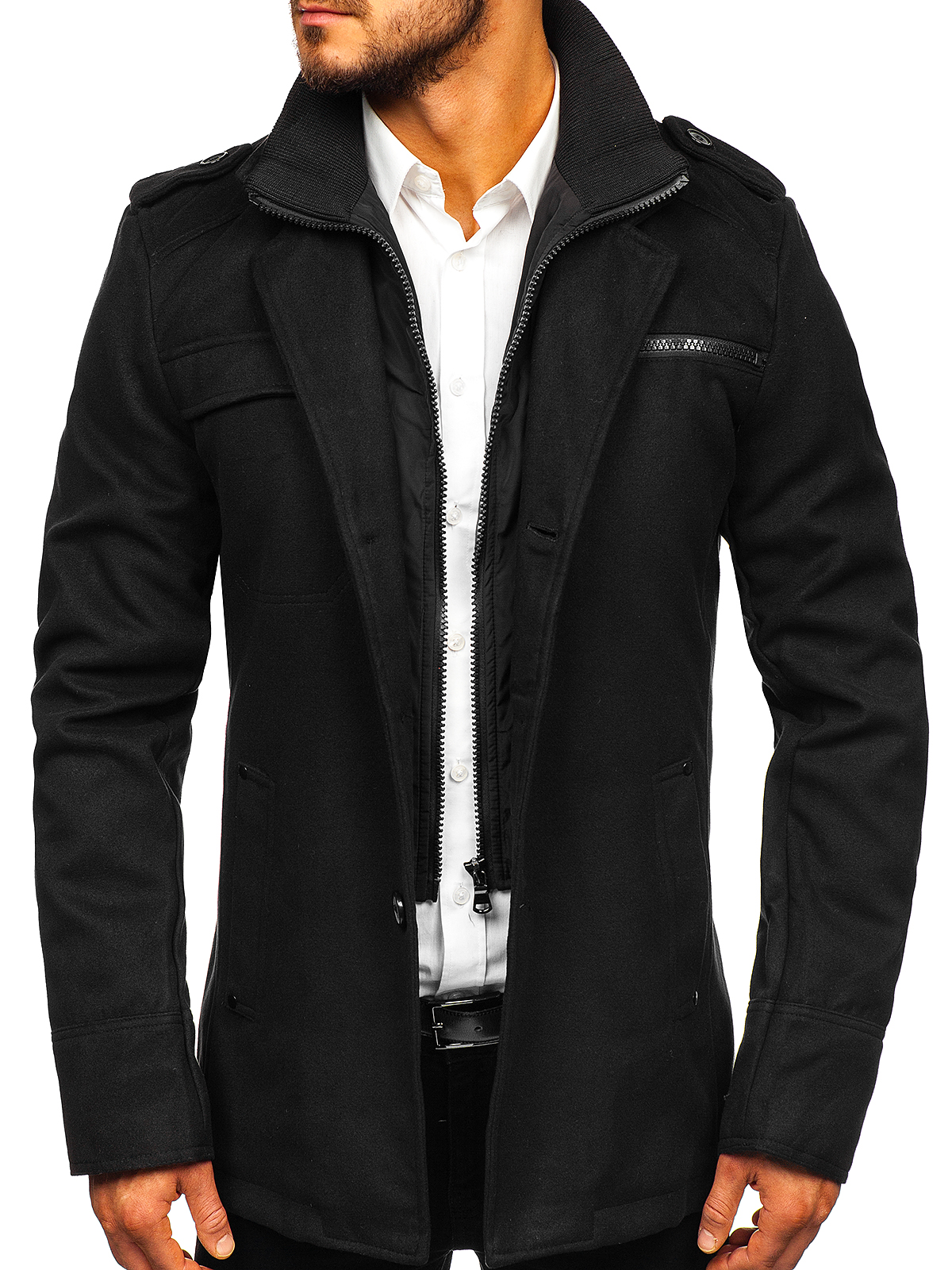 Mantel Übergangsjacke Sakko Coat Casual Jacke Winter Herren Mix BOLF ...