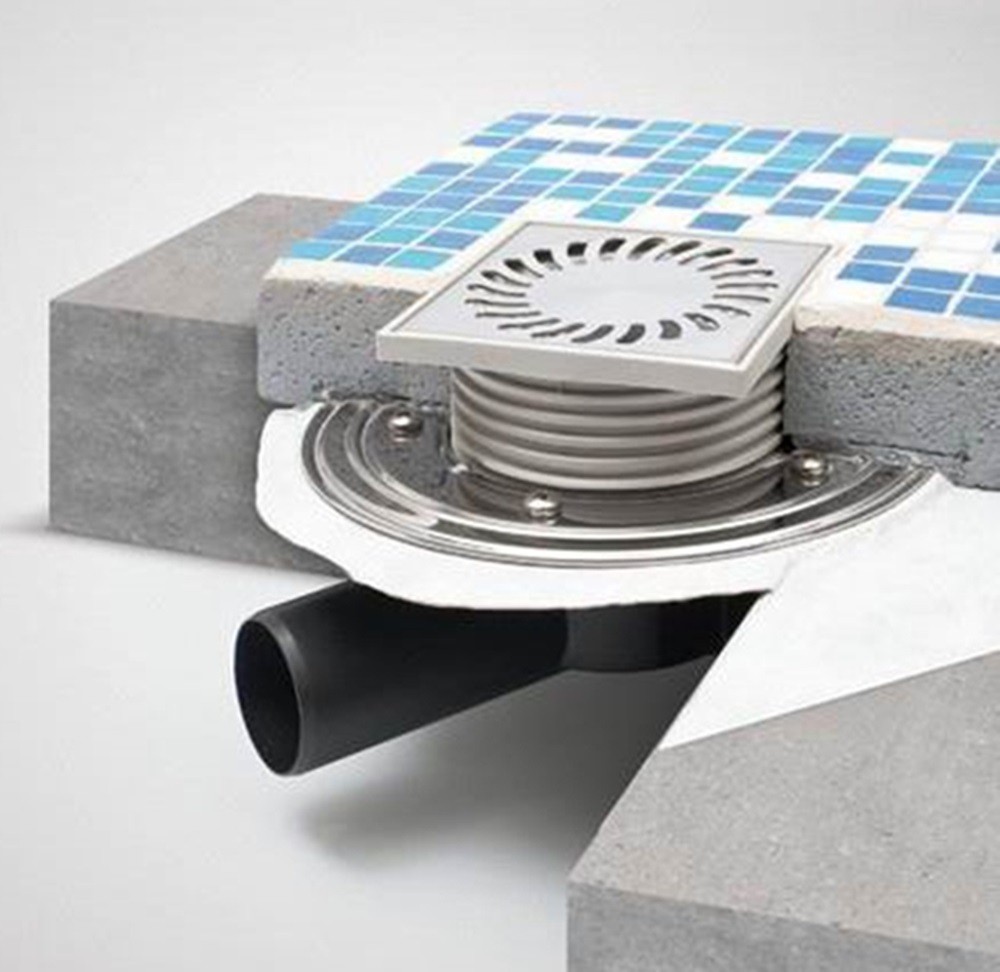 Duschablauf Bodenablauf DN 50 senkrecht Edelstahl Dichtungsfolie Arco3 ...