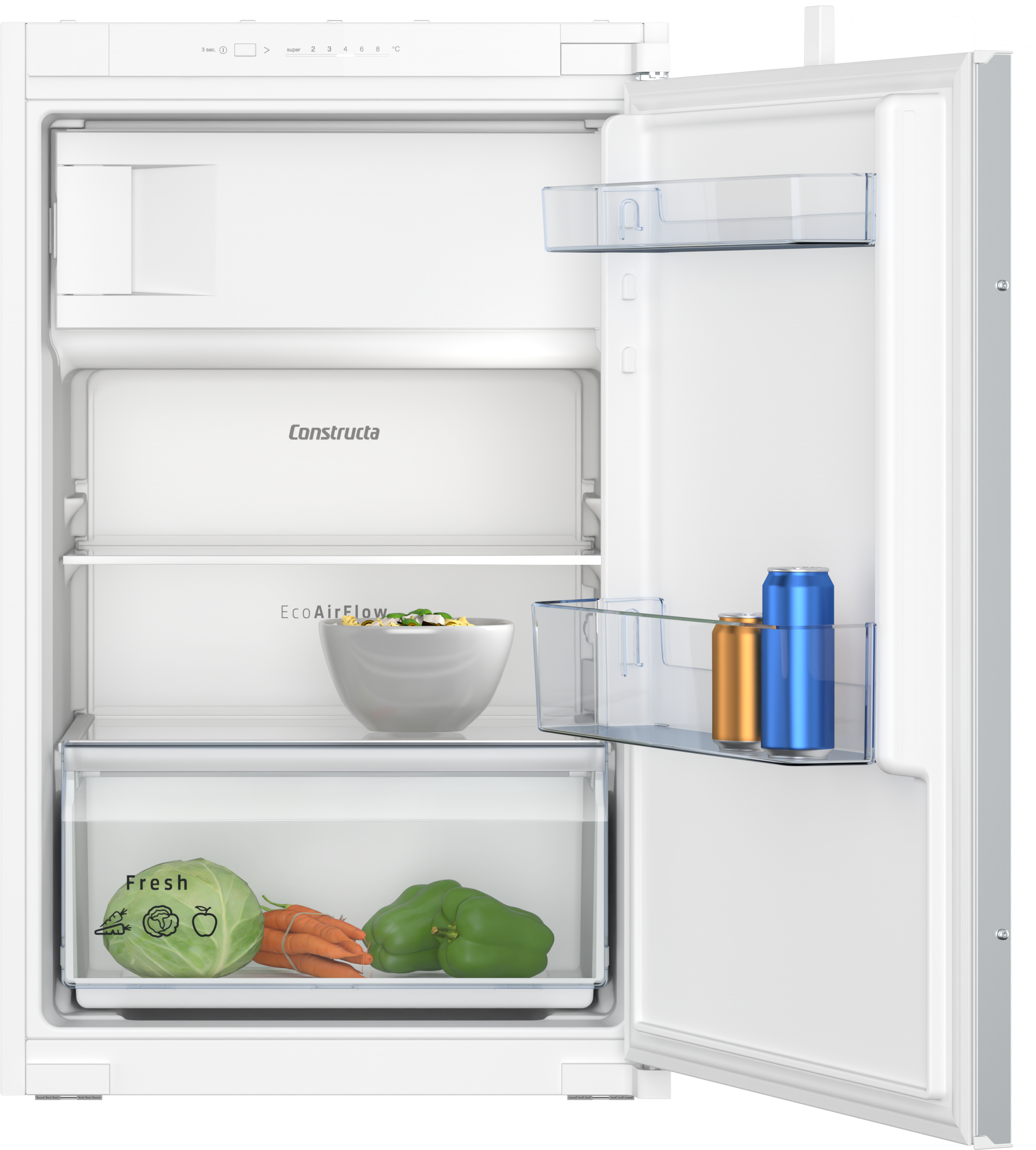 Constructa CK222NSE0 Kühlschrank 874mm 119L Schlepptür - mit 5 Jahren ...