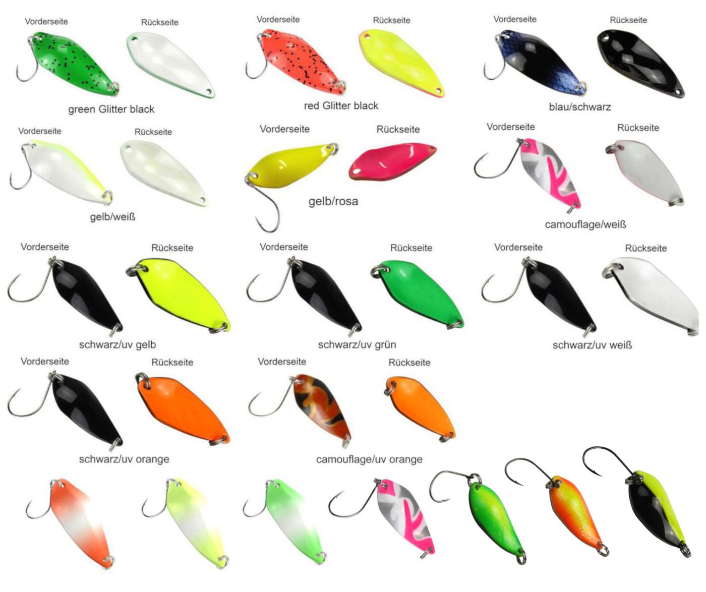 FTM Spoon Rock Blinker 4,2g - Löffelblinker gelb-rot/schwarz