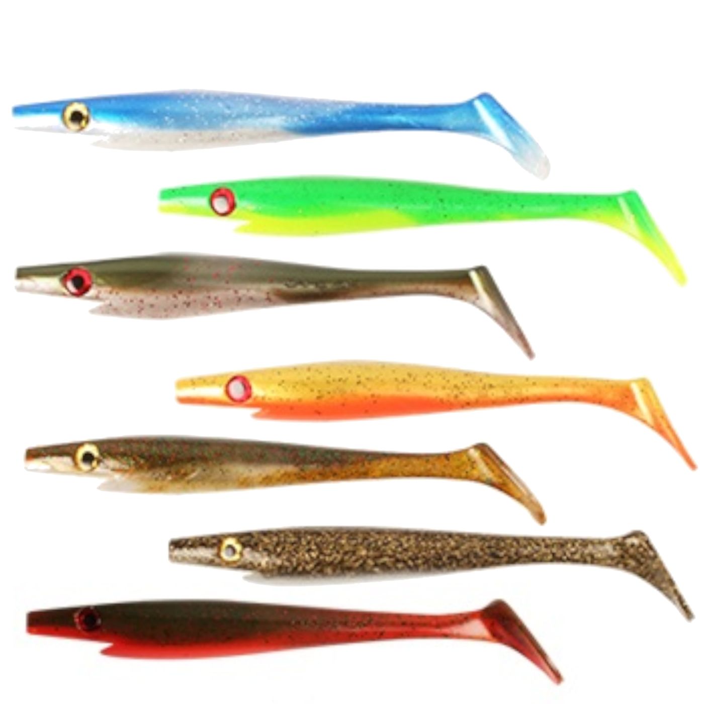 Strike Pro Pig Shad 15cm 21g - 4 Gummifische Goldie