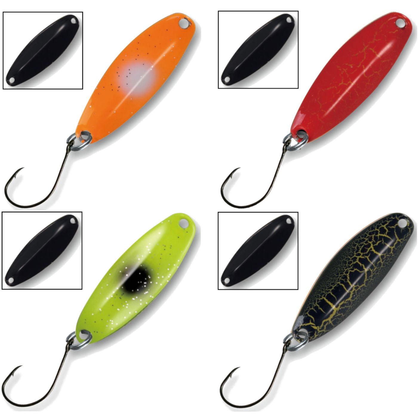 Paladin Profi Spoon Poseidon 3,8g - Forellenblinker schwarz-gold / schwarz