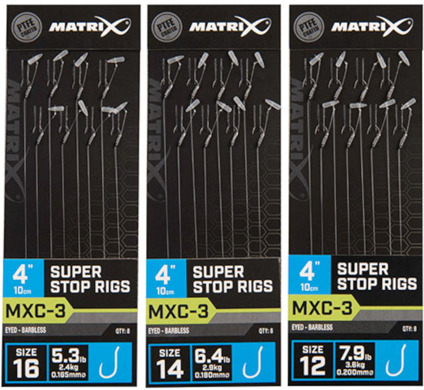 Fox Matrix MXC-3 Super Stops Rigs 10cm - 8 Feedervorfächer Gr. 16 /2 ...