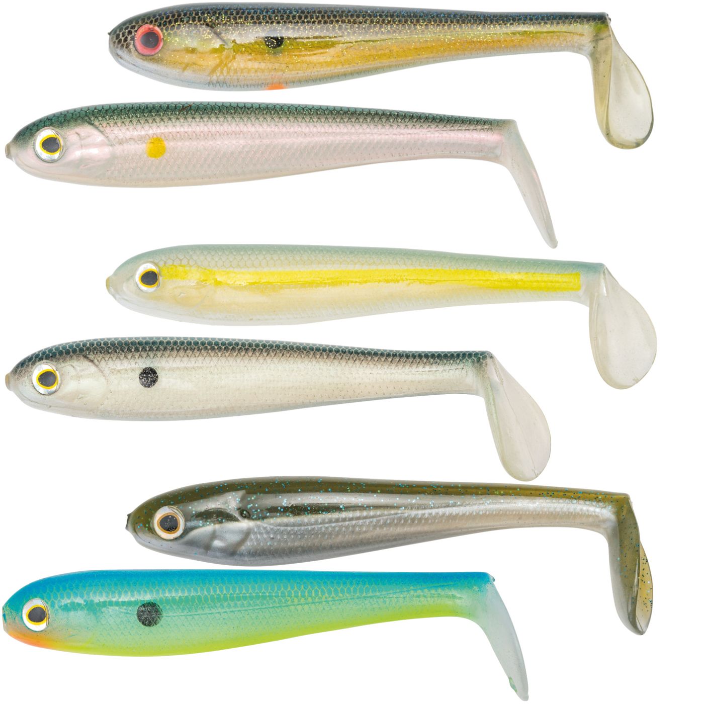 Strike King 11,5cm Shadalicious Swimbaits - 6 Gummifische Sexy Blue ...