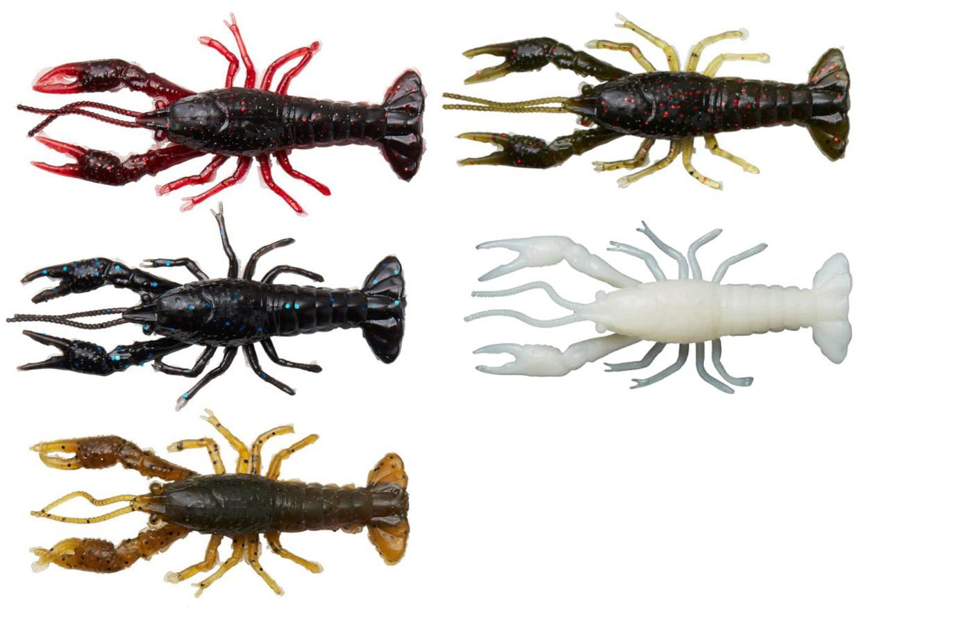Savage Gear Ned Craw 6,5cm 2,5g - 4 Gummikrebse Black & Red