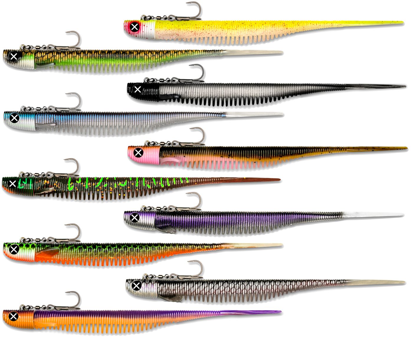 Monkey Lures Stalking Lui 25cm 50g - 1 montierter Gummifisch Pinky & Stinky