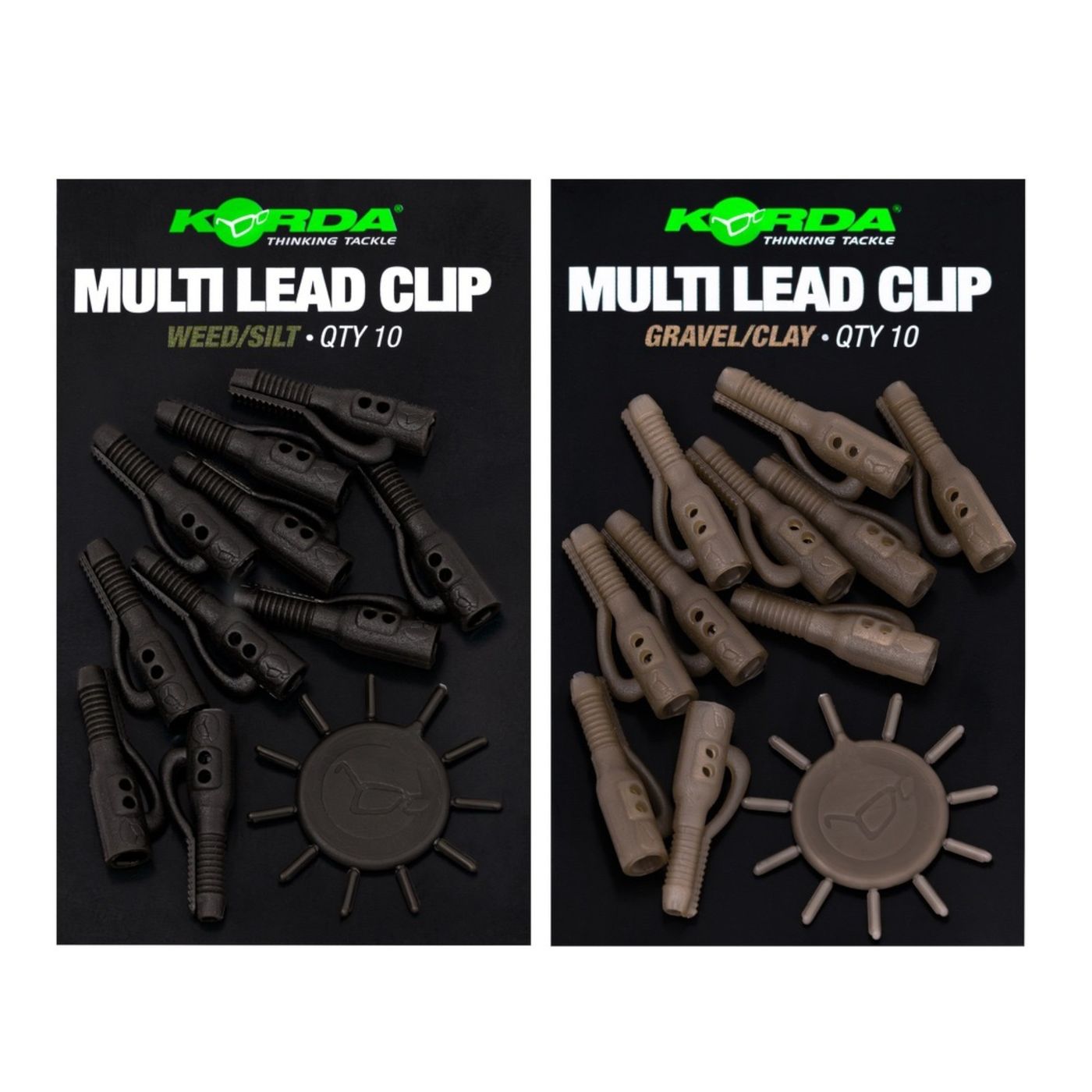 Korda Lead Clip Pin - 10 Leadclips Weed/Silt