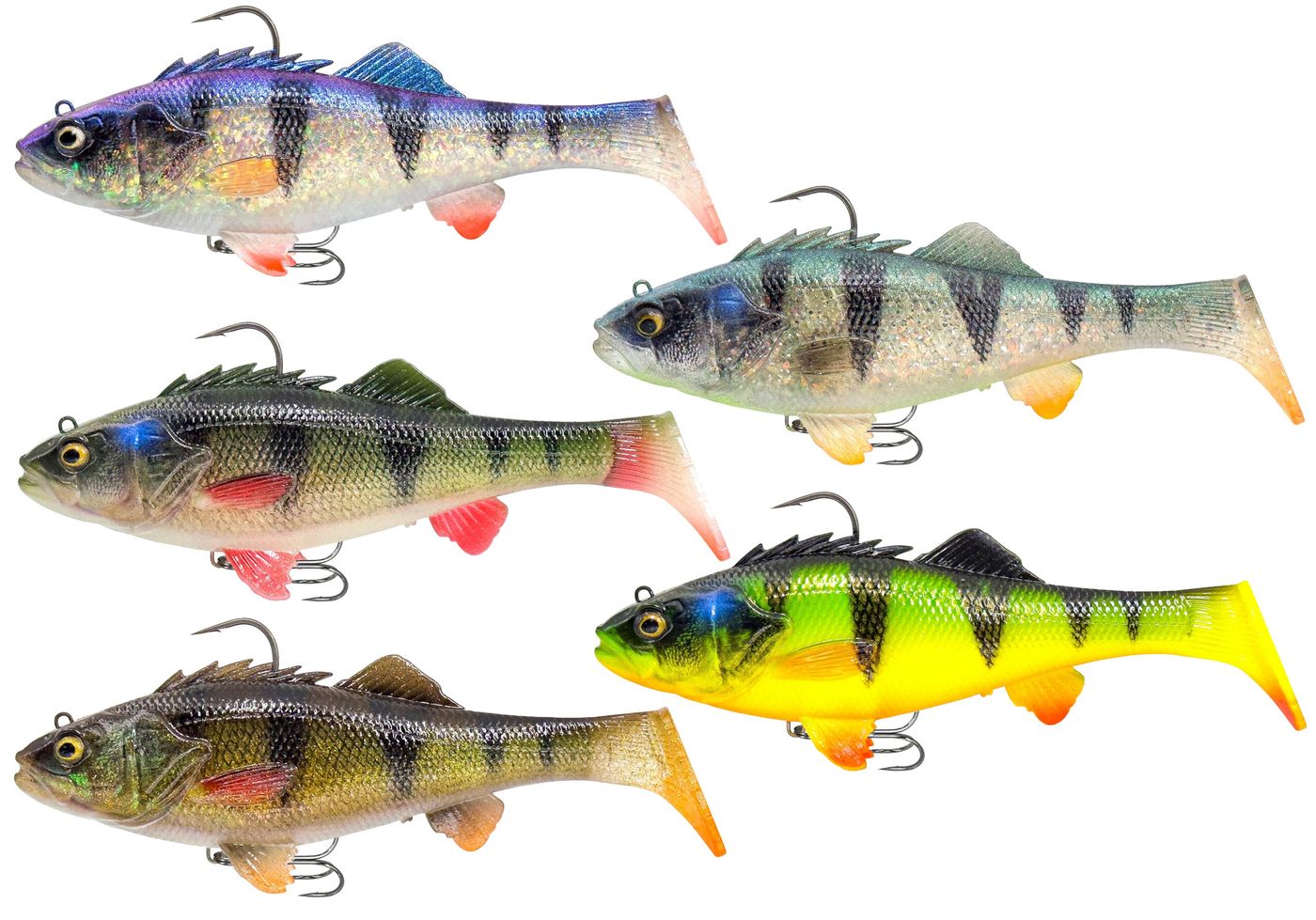 Savage Gear 3D Perch RTF Fs 20cm 137g - 1 montierter Gummifisch Fire Perch