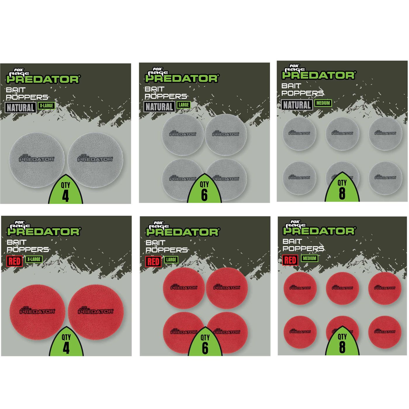 Fox Rage Predator Bait Poppers - Auftriebskörper für Köderfische X ...