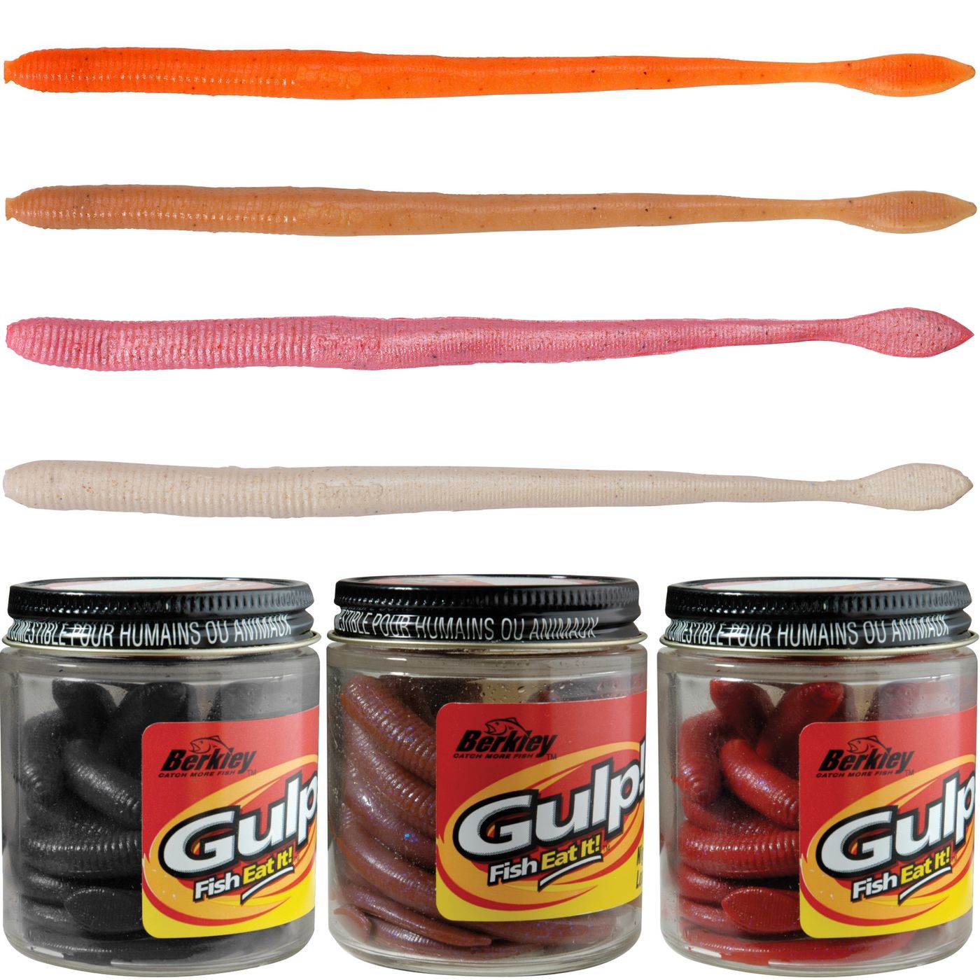 Berkley Gulp! Nightcrawler - 10 Gummiwürmer 8cm Bubblegum