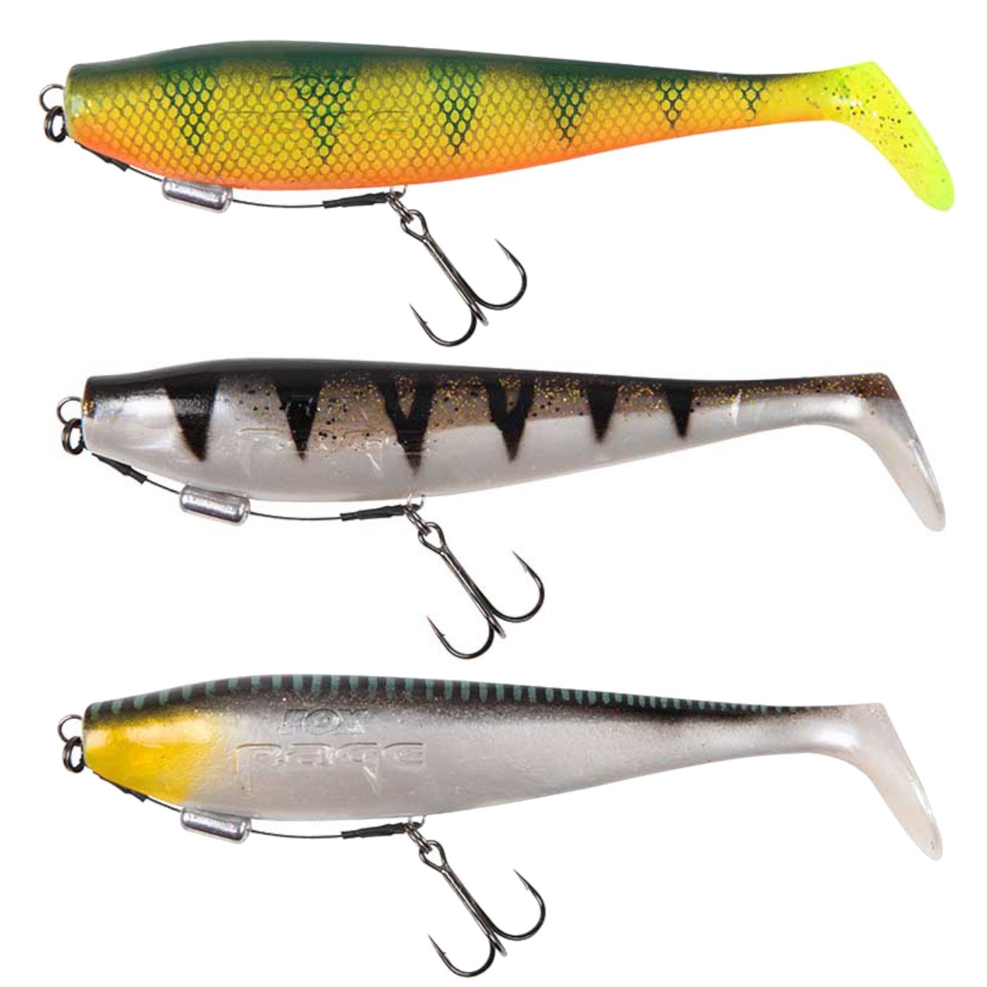 Fox Rage Zander Pro Shad Loaded - montierter Gummifisch 18cm UV Silver Halo
