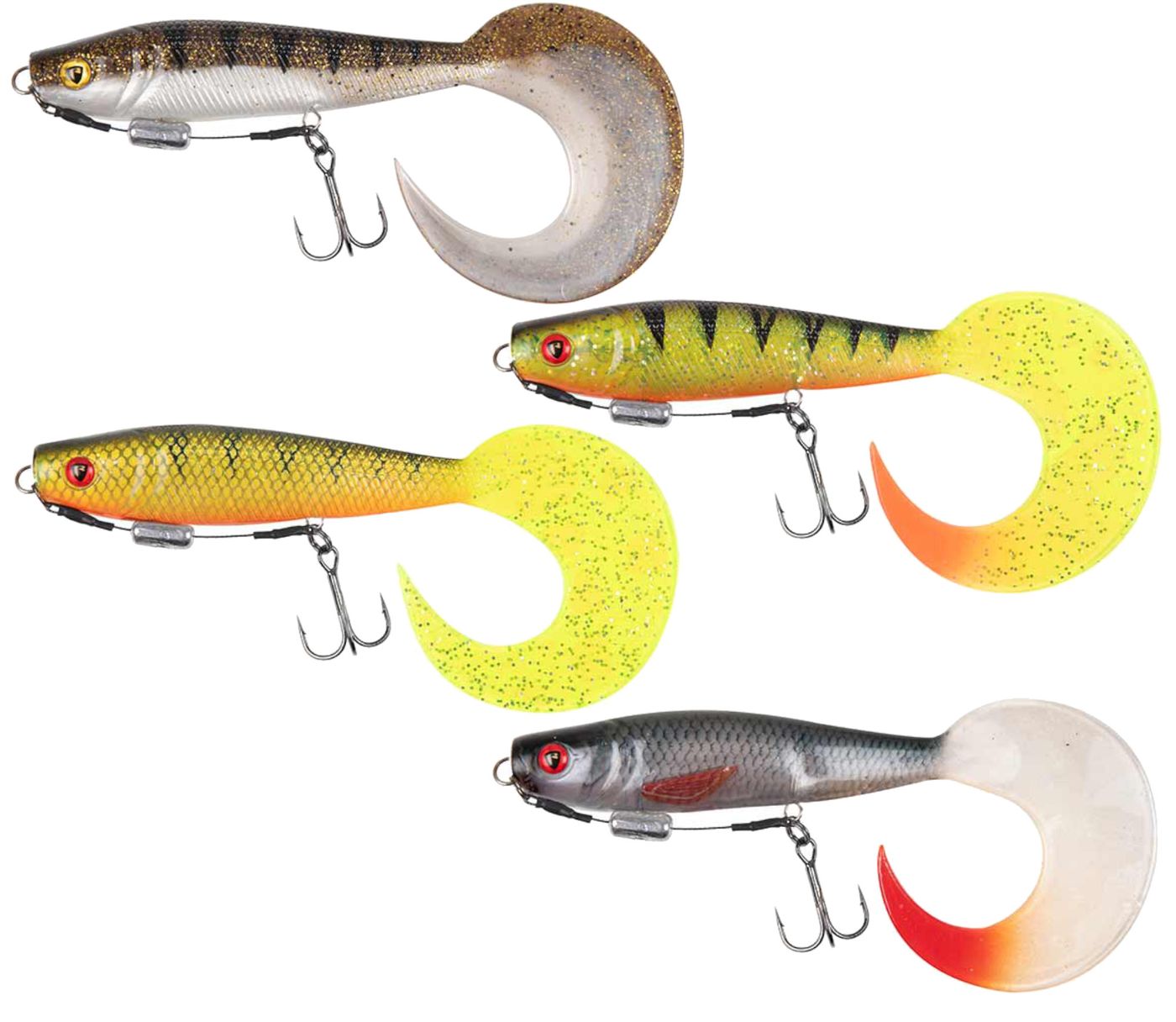 Fox Rage Pro Grub Loaded - montierter Gummifisch UV Perch 17g / 12cm ...