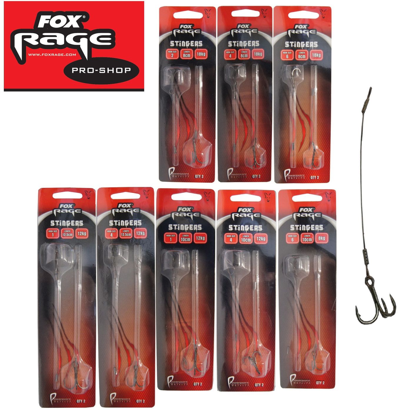 Fox Rage Stinger Angsthaken 12.5cm / 12kg / Gr. 4